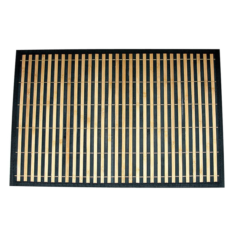 Lugar Americano Bambu Listra Cru/Preto 30X45 Mimo Style JA10206